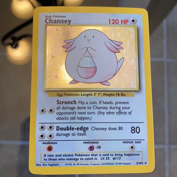 Other | Chansey Holographic Pokmon Card | Poshmark